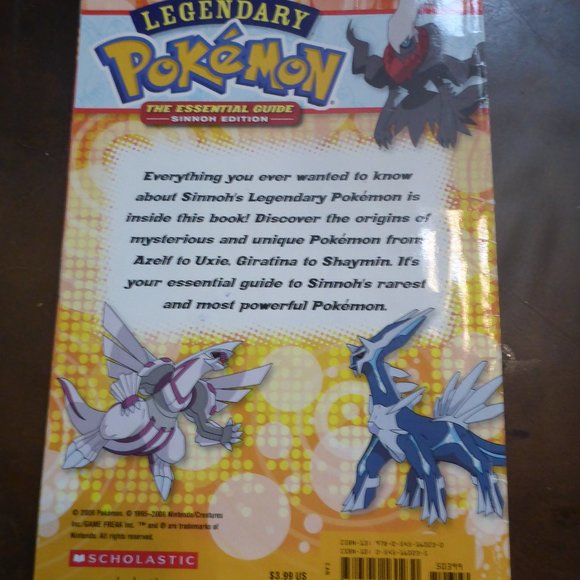 Scholastic | Toys | Legendary Pokemon The Essential Guide Sinnoh ...